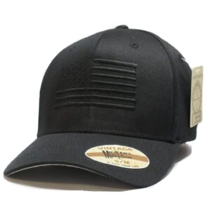 Ultimate American Flag Hat Tactical Operator The Blackout Flexfit (Black, XL/2XL)