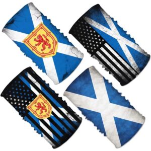 hselogi 4pcs usa scotland flag magic headwear neck gaiter tube scarf headbands bandana balaclava helmet for outdoor