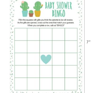 Cactus Bingo Baby Shower Game - 24 Count