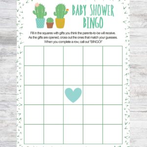 Cactus Bingo Baby Shower Game - 24 Count