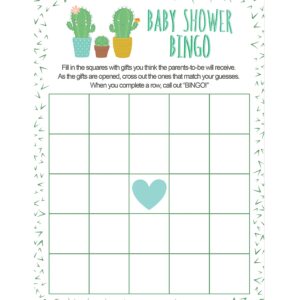 Cactus Bingo Baby Shower Game - 24 Count