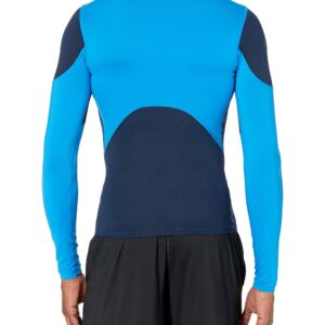 Under Armour Men's HeatGear RUSH 2.0 Compression Long-Sleeve T-Shirt , Blue Circuit (436)/Black , X-Small