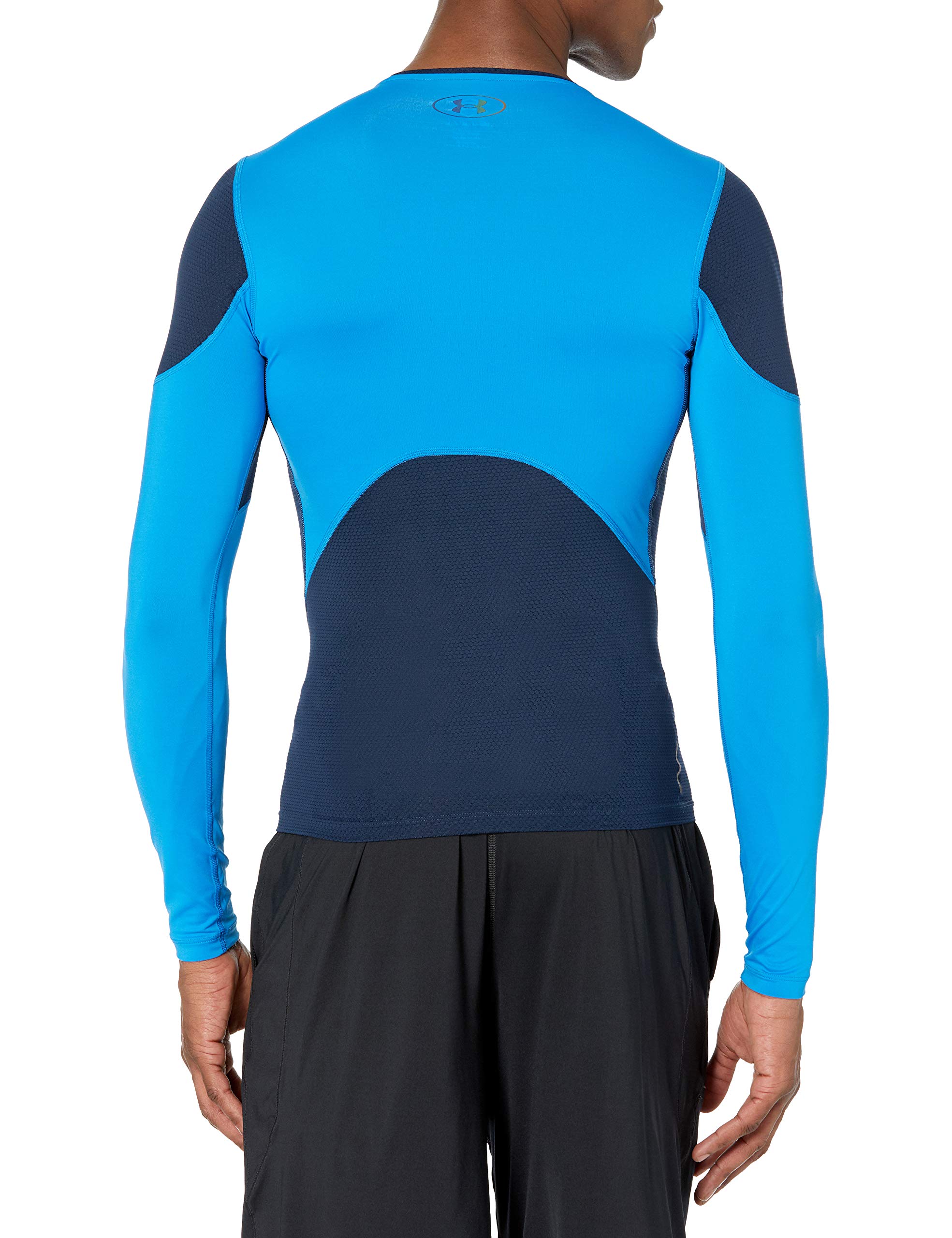 Under Armour Men's HeatGear RUSH 2.0 Compression Long-Sleeve T-Shirt , Blue Circuit (436)/Black , X-Small