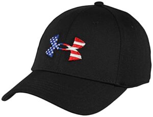 under armour freedom blitzing hat, black (001)/red, large/x-large