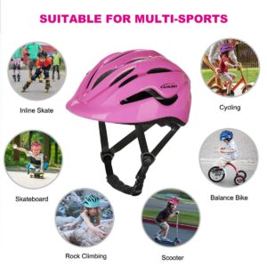 KAMUGO Kids Helmet, Toddler Bike Helmet for Girls Boys Ages 2-8 Years Old, Children Adjustable Helmets Suitable for Skateboard Bicycle Scooter Inline Roller Skate Rollerblading Cycling Multi-Sports