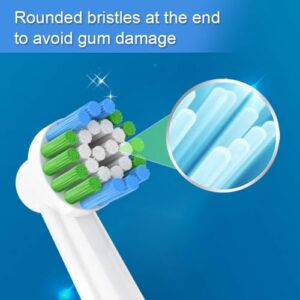 16 Pack Precision Replacement Brush Heads Compatible with Oral B Braun Electric Toothbrush. 8pcs White and 8pcs Black.