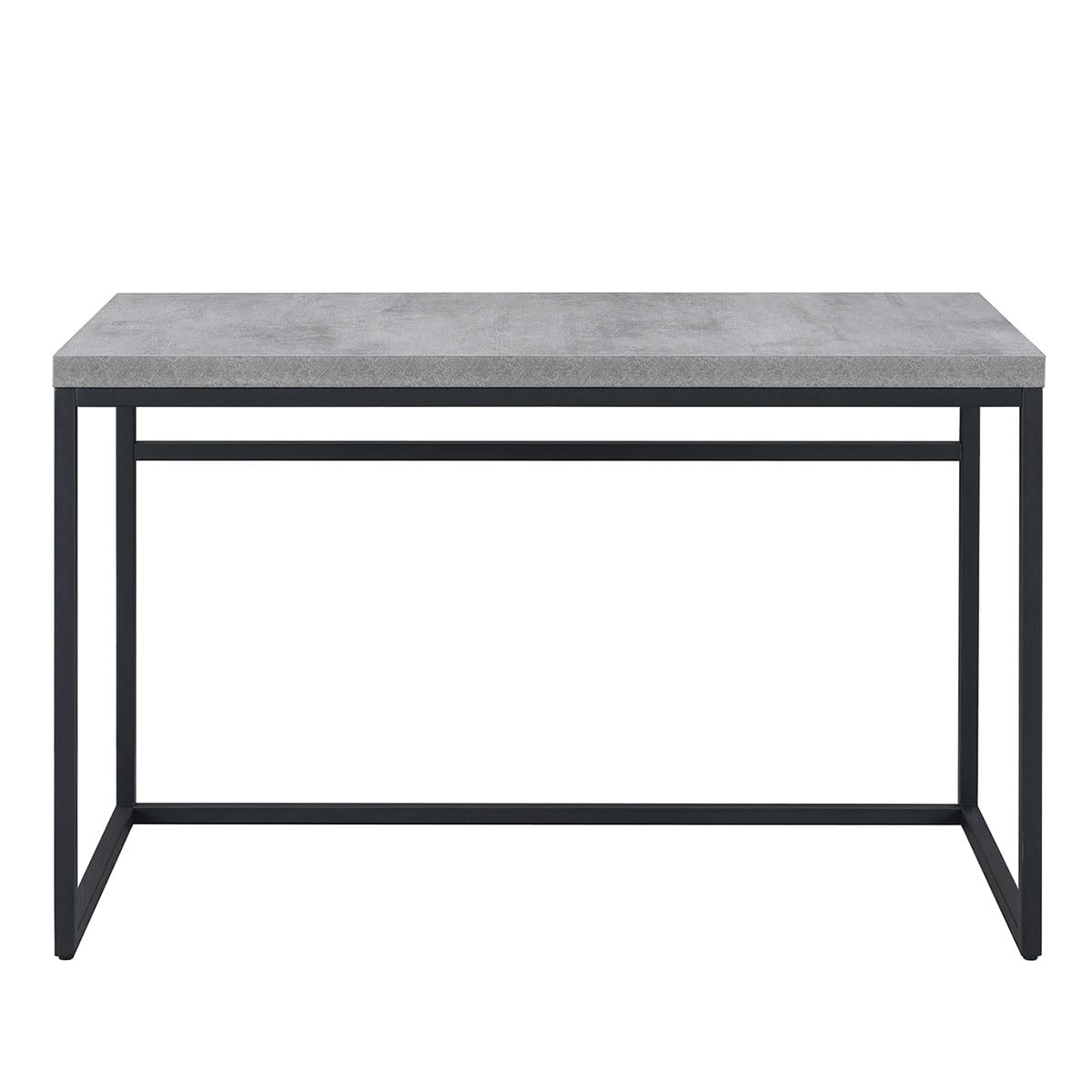 CENSI Computer Workstation Desk for Home Office, PC Laptop Writing Desk, Grey, 47 Inch Wood and Metal, Extra Thick and Deep Tabletop