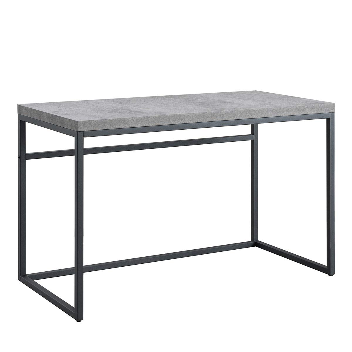 CENSI Computer Workstation Desk for Home Office, PC Laptop Writing Desk, Grey, 47 Inch Wood and Metal, Extra Thick and Deep Tabletop