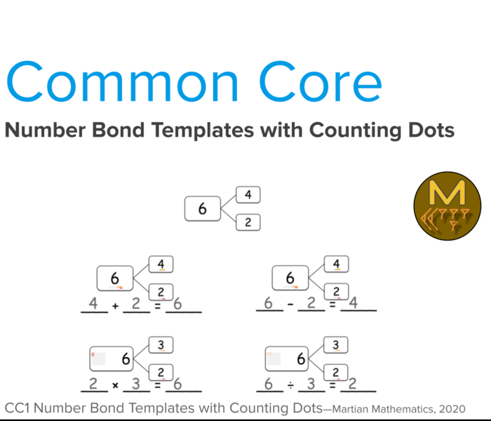 Number Bonds Template with Counting Dots