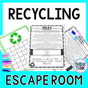 recycling escape room - earth day activity