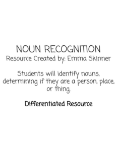 noun recognition