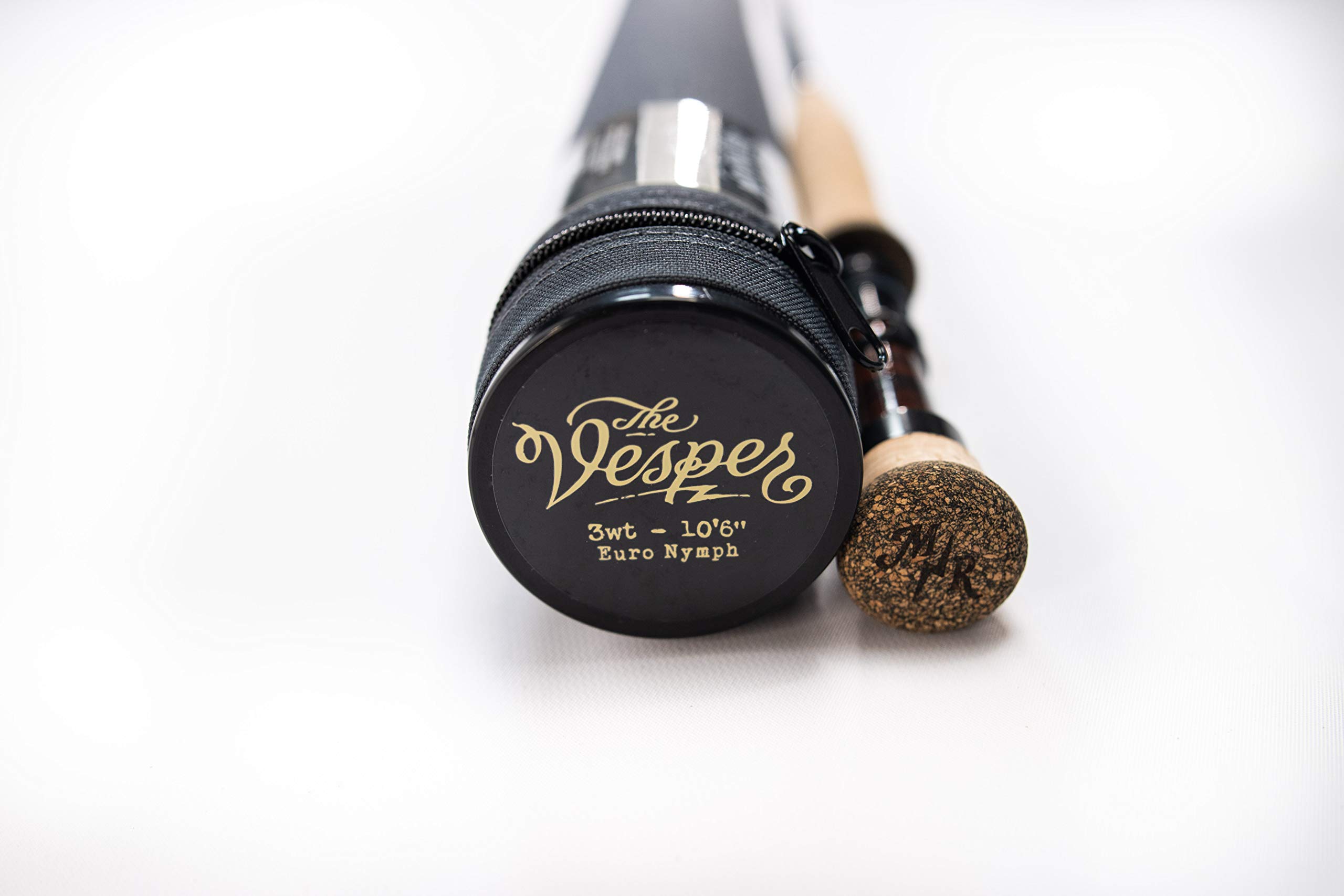 Moonshine Rod Co. Fly Fishing Rod with Carrying Case and Extra Rod Tip Section Fast Action, The Vesper, 3wt 10'6" ESN