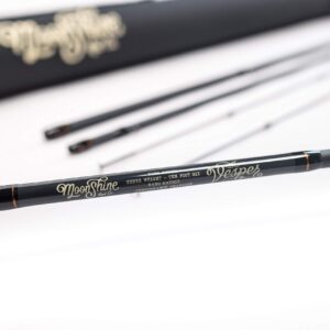 Moonshine Rod Co. Fly Fishing Rod with Carrying Case and Extra Rod Tip Section Fast Action, The Vesper, 3wt 10'6" ESN