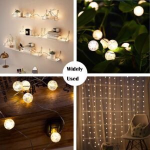 Grandhome Cactus Decor String Lights, Cactus Ornament Fairy Lights Battery Powered, 10ft 30LED String Lights Warm White, 8 Modes with Remote for Tropical Themed Bedroom Wedding Home Party Decoration