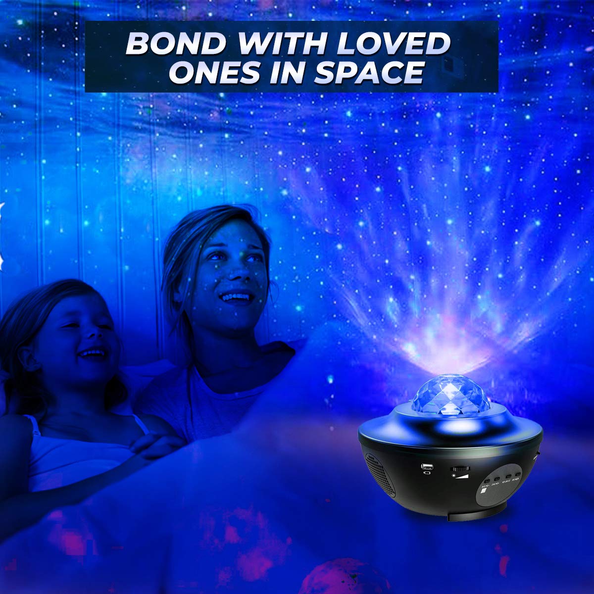 Star Light Galaxy Projector for Bedroom | Bluetooth Speaker, Adjustable Brightness, 10 Color Options, Timer Modes | Starry Space Nebula Clouds and Night Sky for Ambience by encalife