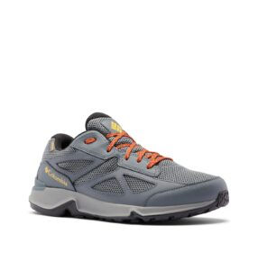 columbia mens vitesse fasttrack waterproof hiking shoe, graphite/bright gold, 9.5 us