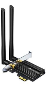 tp-link wifi 6 ax3000 pcie wifi card for pc with heat sink (archer tx50e), bluetooth 5.0, 802.11ax dual band wireless adapter with mu-mimo, ultra-low latency, supports windows 11, 10 (64bit) only