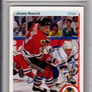 Beckett-BAS Jeremy Roenick 1990-1991 Upper Deck Rookie Chicago Blackhawks Autographed Signed Trading Card