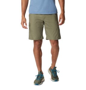 columbia mens brentyn trail cargo hiking shorts, stone green, 50x8 us