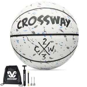 maibole crossway moisture-wicking leather basketball indoor outdoor basketball training basketball competition basketballs white basketball size 6 basketball 28.5”women's basketball