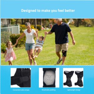 Logybrid Power Knee Stabilizer Pads Pair, 1 Pair Premium Powerknee Brace Joint Support with 4 Powerful Springs, Protective Booster Gear for Men/Women Preventing Excessive Knee Flexion