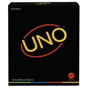 mattel games ​​uno minimalista card game for adults & teens unique collectible gift featuring designer graphics by warleson oliviera