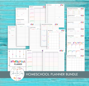 complete homeschool planner bundle - printable year round teacher planner