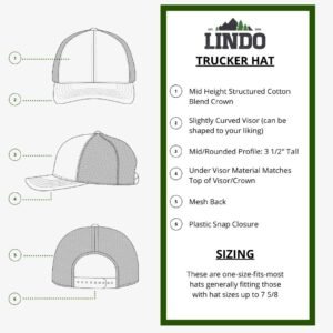 LINDO Trucker Hat - Palm Tree Series (Black/Aqua)