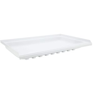 recpro rv shower pan | 36" x 24" x 5" right drain in white | rv shower base | camper shower pan