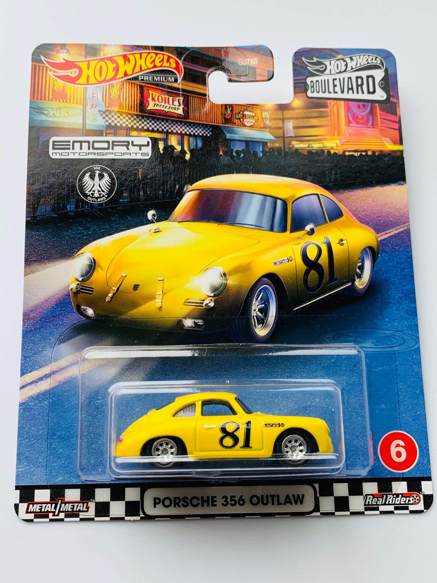 HW Boulevard Series Emory Motorsports Porsche 356 Outlaw, Yellow