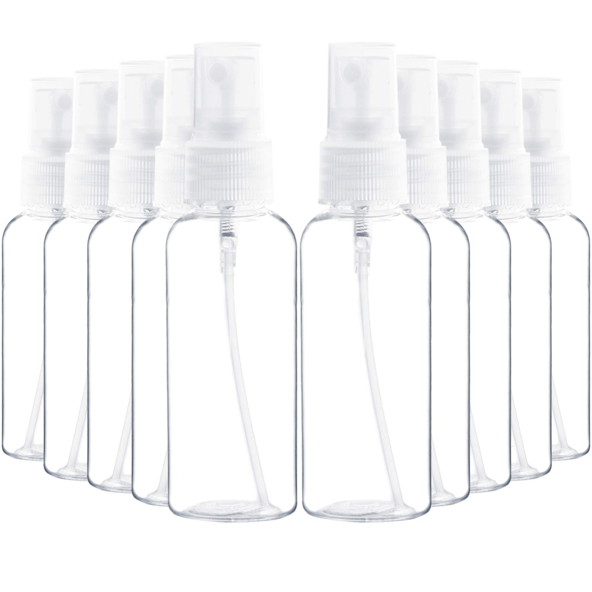 Youngever 20 Pack Plastic Spray Bottles, Refillable Plastic Spray Bottles with Lids, Clear Empty Fine Mist Plastic Mini Travel Bottles (2 Ounce)