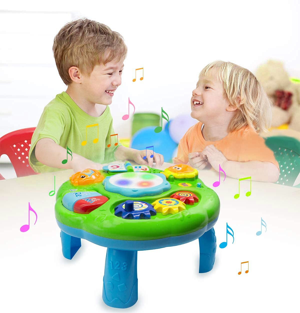 Baby Toys, Musical Learning Table Activity Center for Babies Infant Toddler Year 1 3 6 12 18 Months