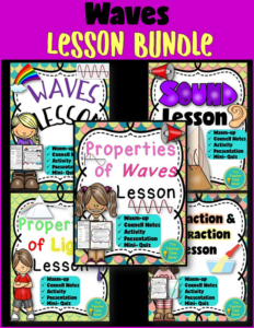 waves, light and sound lesson bundle | physical science curriculum