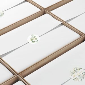 Gooji Thank You Stickers – 500Pcs Roll Greenery Gold Foil Thank You Stamp – 1.5 Inch Thank You Stickers for Packaging – 4 Designs – Ideal for Wedding and Party Favors, Envelopes, Boutiques