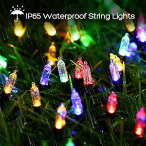 Christmas Lights - 33FT 100 LED Battery Operated String Lights with Timer & 8 Modes Mini Clear String Lights for Christmas Tree Wreath Indoor Outdoor Garden Wedding Party Decor Waterproof (Multicolor)