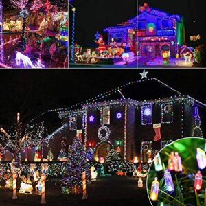 Christmas Lights - 33FT 100 LED Battery Operated String Lights with Timer & 8 Modes Mini Clear String Lights for Christmas Tree Wreath Indoor Outdoor Garden Wedding Party Decor Waterproof (Multicolor)