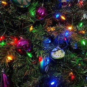 Christmas Lights - 33FT 100 LED Battery Operated String Lights with Timer & 8 Modes Mini Clear String Lights for Christmas Tree Wreath Indoor Outdoor Garden Wedding Party Decor Waterproof (Multicolor)