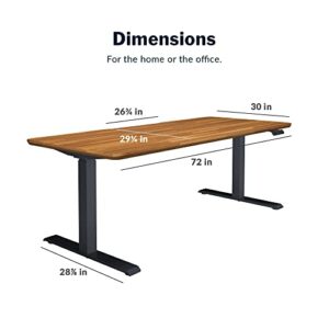 Vari- Standing Desk Adjustable Height (48" x30')- Electric Sit-Stand Computer Desk for Work or Home Office- Dual Motor with Memory Presets- Adjustable Desk from Varidesk- Black