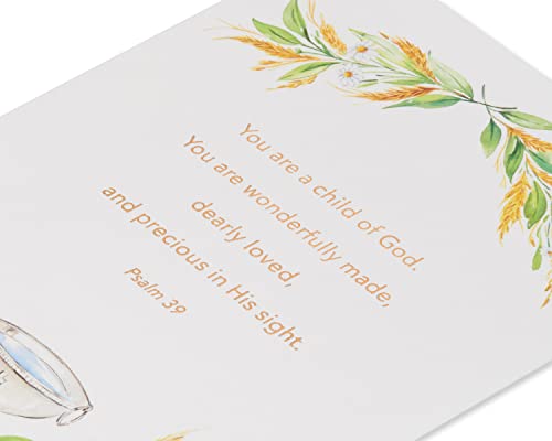 Papyrus Baptism or Christening Card (Love and Many Blessings)