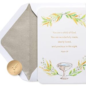 Papyrus Baptism or Christening Card (Love and Many Blessings)