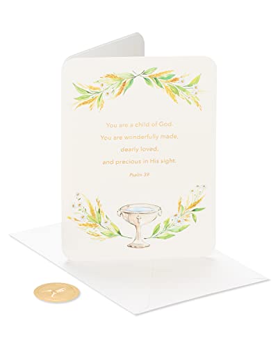 Papyrus Baptism or Christening Card (Love and Many Blessings)