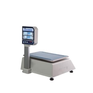 VisionTechShop DLP-300 Label Printing Scale Pole Display, 30/60lbs Capacity, 0.01/0.02lbs, NTEP Legal for Trade with a Free 1 case CAS LST-8010 UPC Label, 58 x 40mm