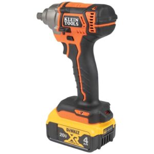 Klein Tools BAT20CW1 1/2-Inch Battery-Operated Impact Wrench Kit, Compact Design for Excellent Control in Tight Spaces