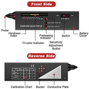 Diamond Tester,High Accuracy Diamond Tester Pen,Professional Diamond Detector for Novice and Expert(Black,Battery Included)