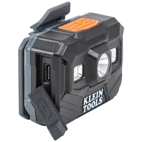 Klein Tools 56062 Rechargeable LED Headlamp / Worklight for Klein Hardhats, 300 Lumens, All-Day Runtime, 3 Modes, for Work and Outdoors