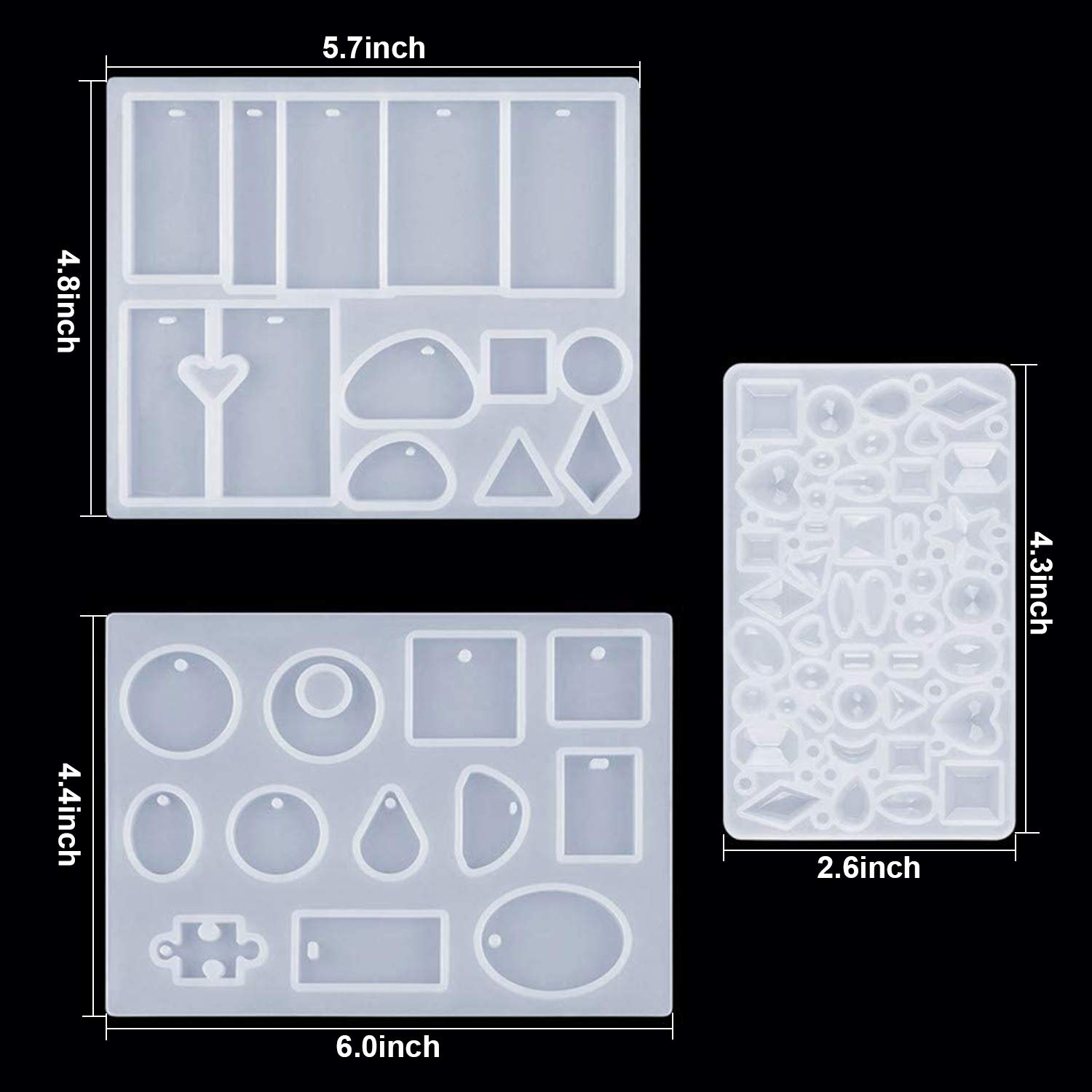 159Pcs DIY Jewelry Resin Casting Molds and Tools Full Kit, NANAPLUMS Silicone Molds for DIY Jewelry Pendant Craft Making Set Contains Resin Molds, Glitter Powder, Glitter Sequins and Tools