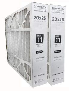 clean comfort amp-11-2025-45 (1-pack) - 20" x 25" x 4.5" media air filter, merv 11