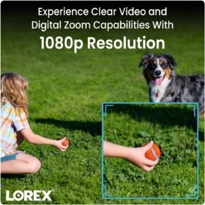 Lorex 1080p Wi-Fi Outdoor Floodlight Camera with Dual LED Lights and Siren, Full HD Video Recording, 2-Way Audio, IR Night Vision, Local Storage, No Monthly Fees