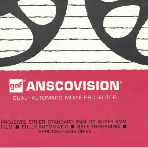 GAF AnscoVision Dual Super 8MM and 8MM Film Projector