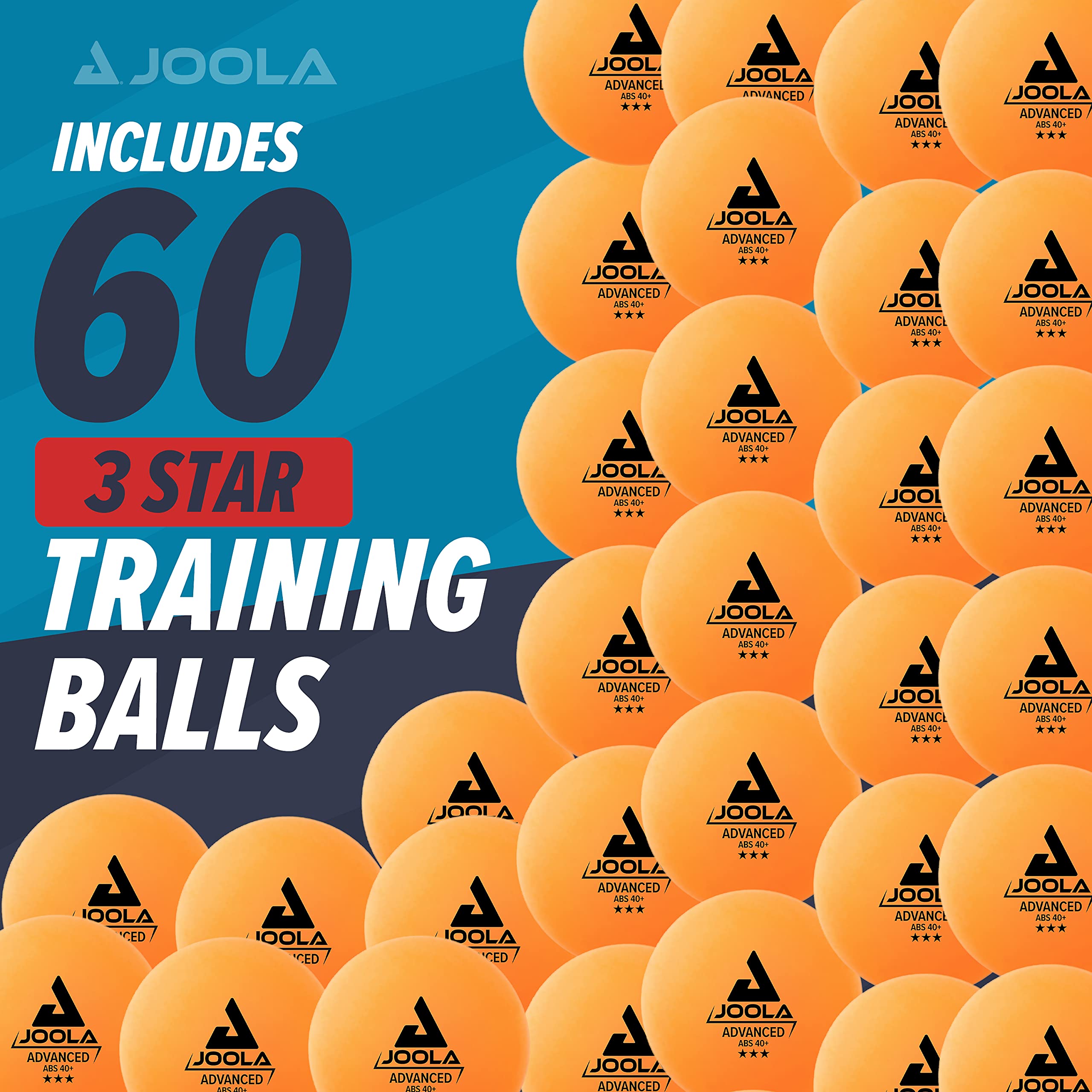 JOOLA Training 40+mm Balls, 60 Count (Pack of 1)